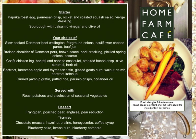 Evening Menu Thurs 14th-Sat 16th Nov - Home Farm Café
